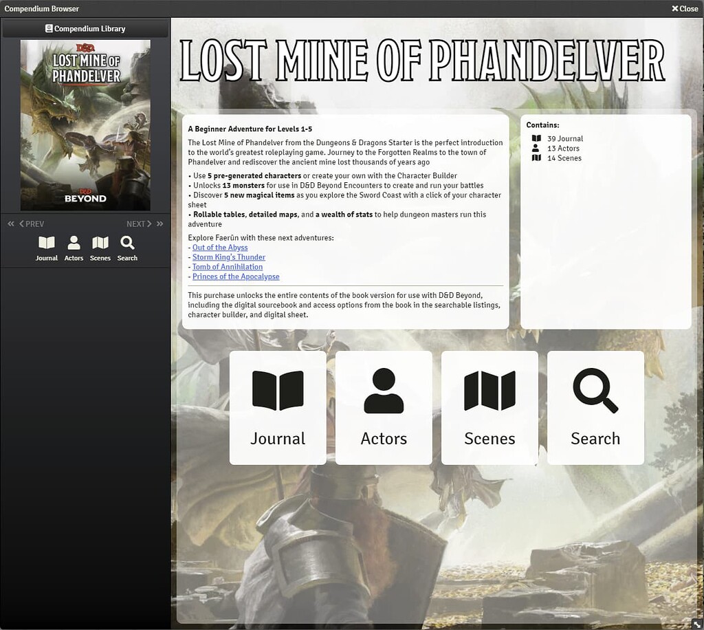 Forge's Compendium Browser - Getting Started With The Forge - The Forge
