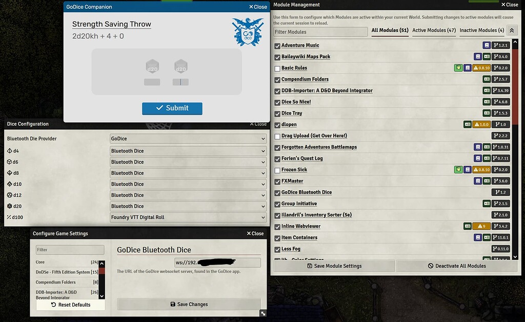 GoDice Not Connecting - Help - The Forge
