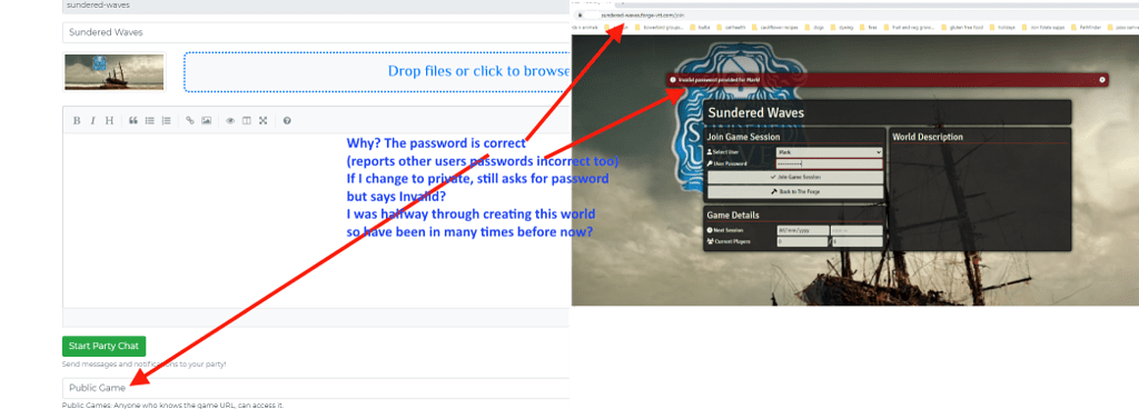 Invalid Password? - Help - The Forge