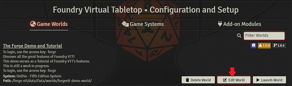 Reset your Foundry VTT Game/World Password - Troubleshooting - The Forge